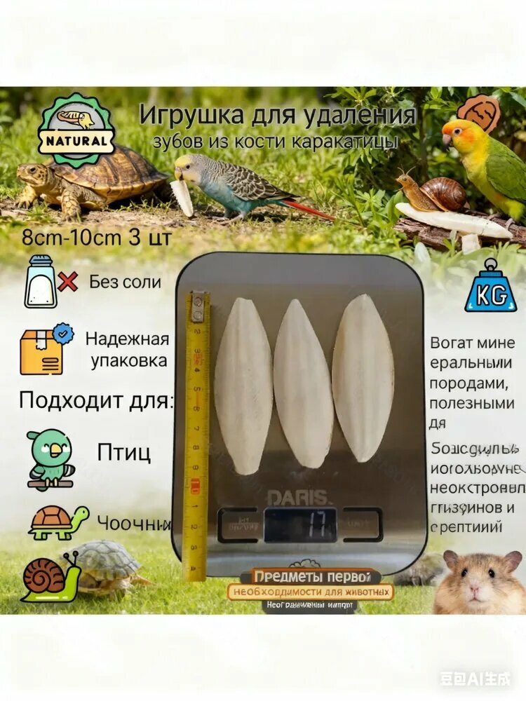 Сепия 9 см 3 штуки, панцирь каракатицы для улиток, черепах, попугаев, рептилий, корм для птиц