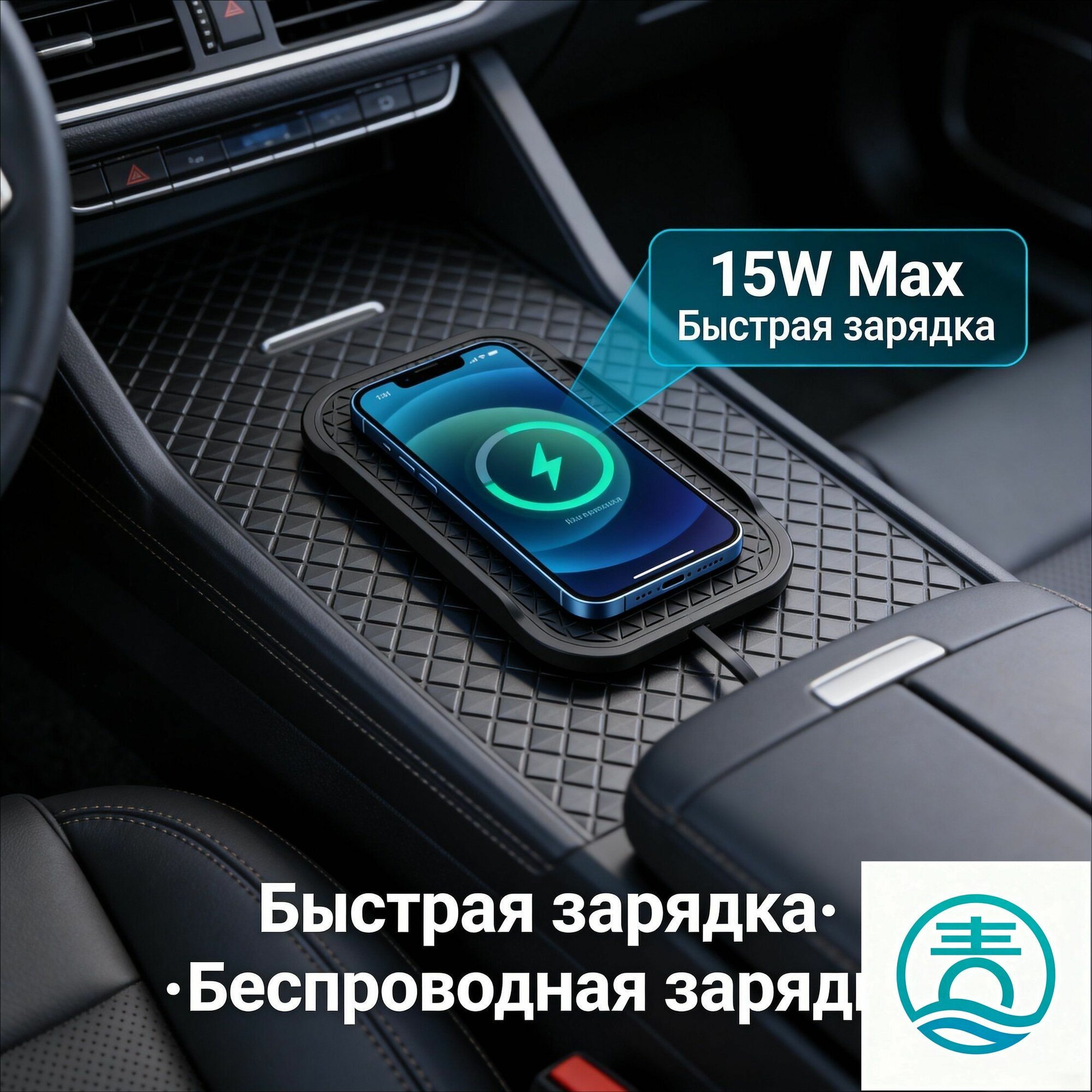 Силиконовая зарядная основаПлоская силиконовая нескользящая беспроводная зарядная панель, индукционное универсальное настольное автомобильное зарядное устройство мощностью 15 Вт