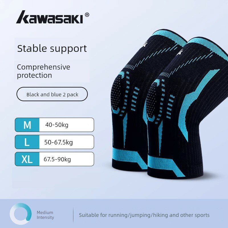 Колено-брейс Kawasaki — Сине-зеленый, гнездо-дышащий, антимикробный и амортизирующий, пара, M