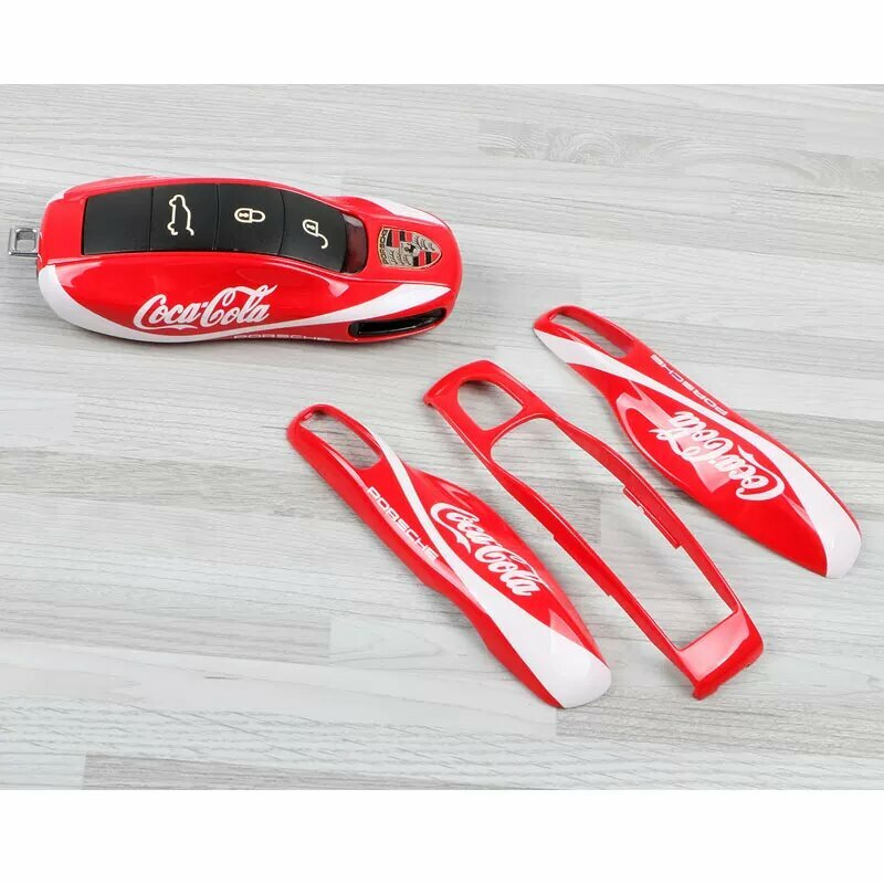 Старая версия дизайн чехла с Кока-Кола для ключа от Porsche Panamera Cayenne Macan