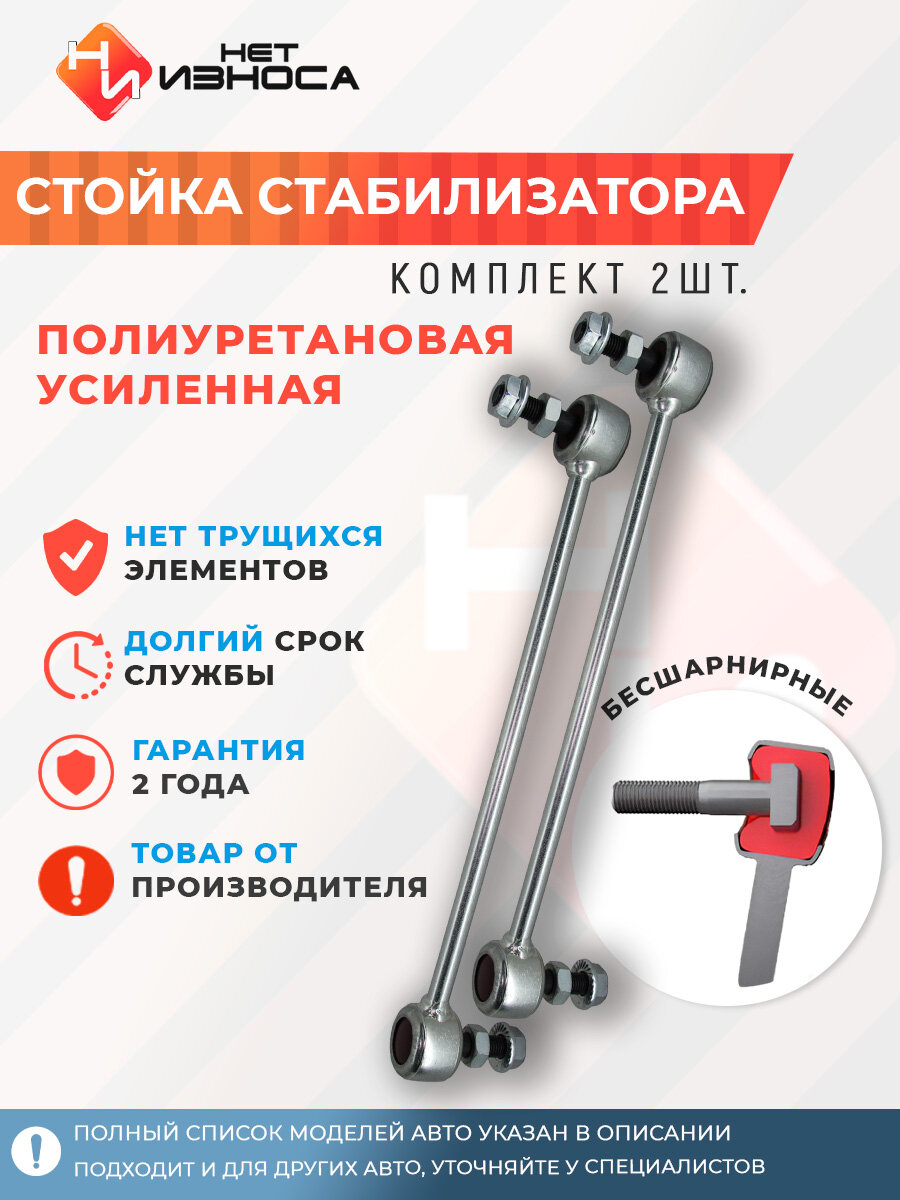 Стойки стабилизатора полиуретановые усиленные комплект NL313-2 Lada Vesta / Лада Веста