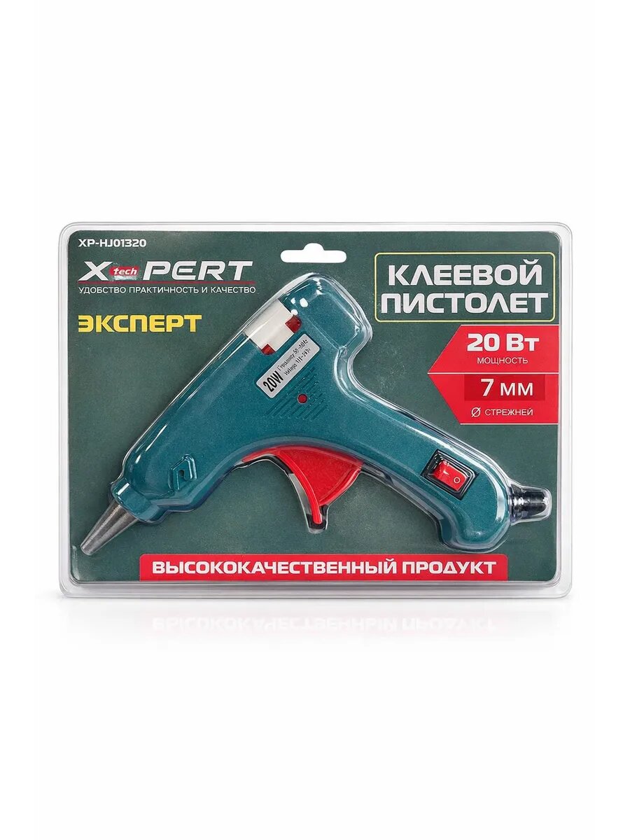 Клеевой пистолет X-PERT, для творчества, 7мм, 20Вт, пластиковый корпус
