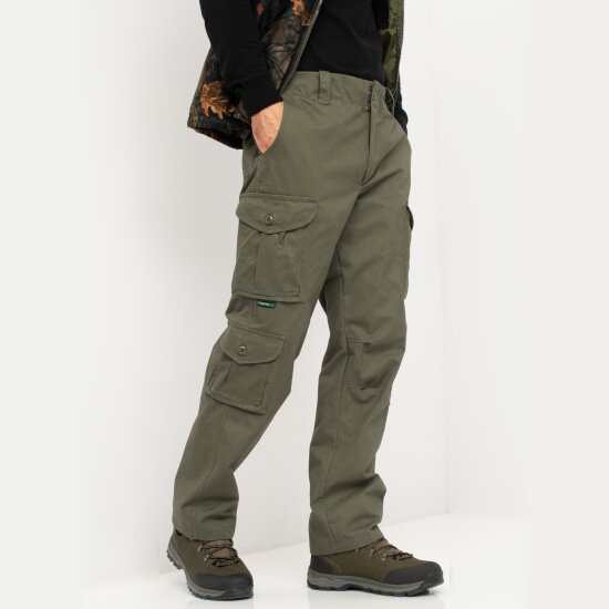 Брюки Huntsman Крафт, олива, 44-46 (ткань хлопок)