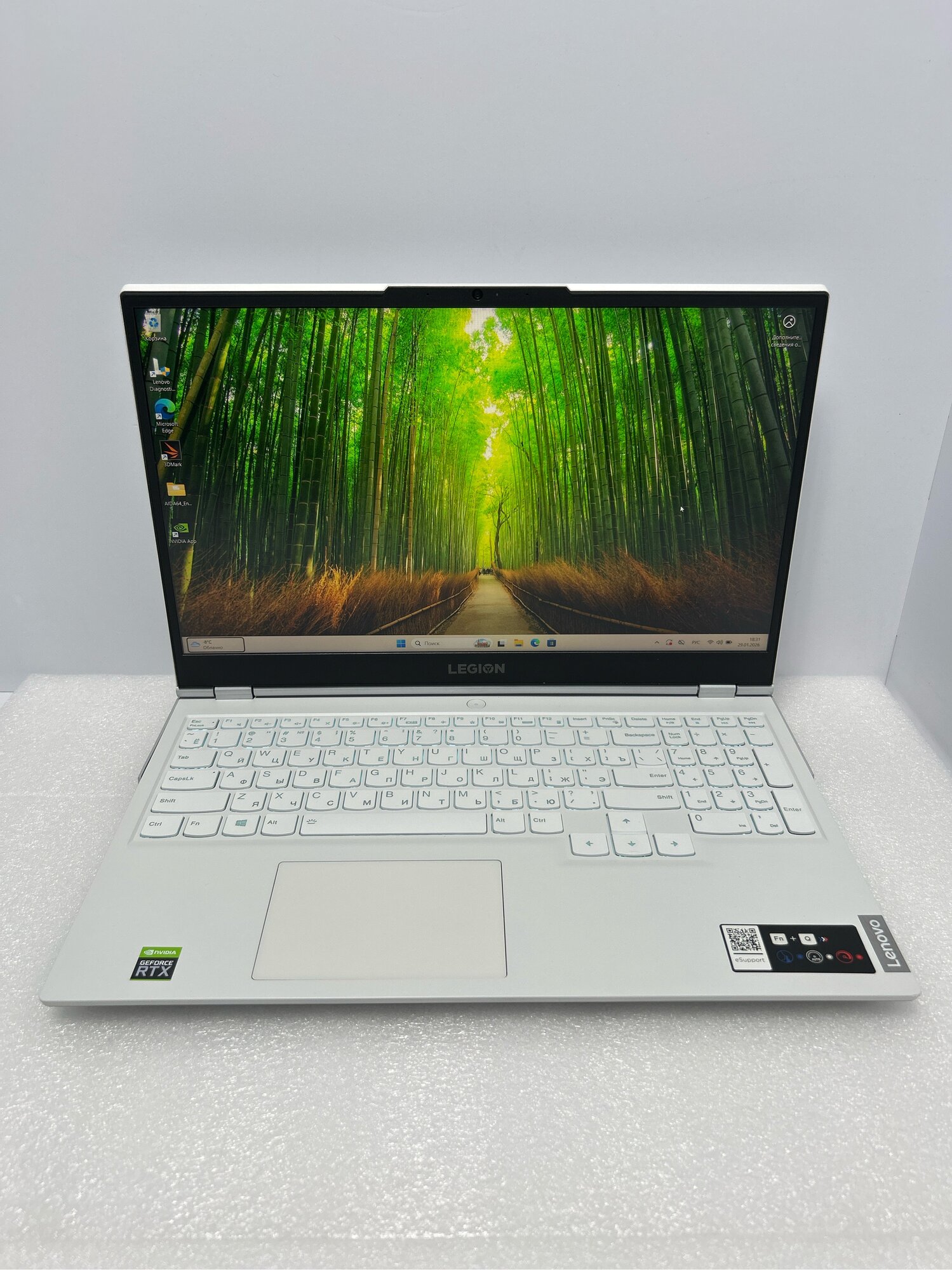 Ноутбук Lenovo Legion 5-15ITH6H 15.6"/Intel i5-11400H/RAM 16GB/SSD 512GB/nVidia GeForce RTX 3060 6 GB/1920х1080/IPS 165Hz/Windows 11/Подсветка кл-ры: LED/Белый. Состояние: B1