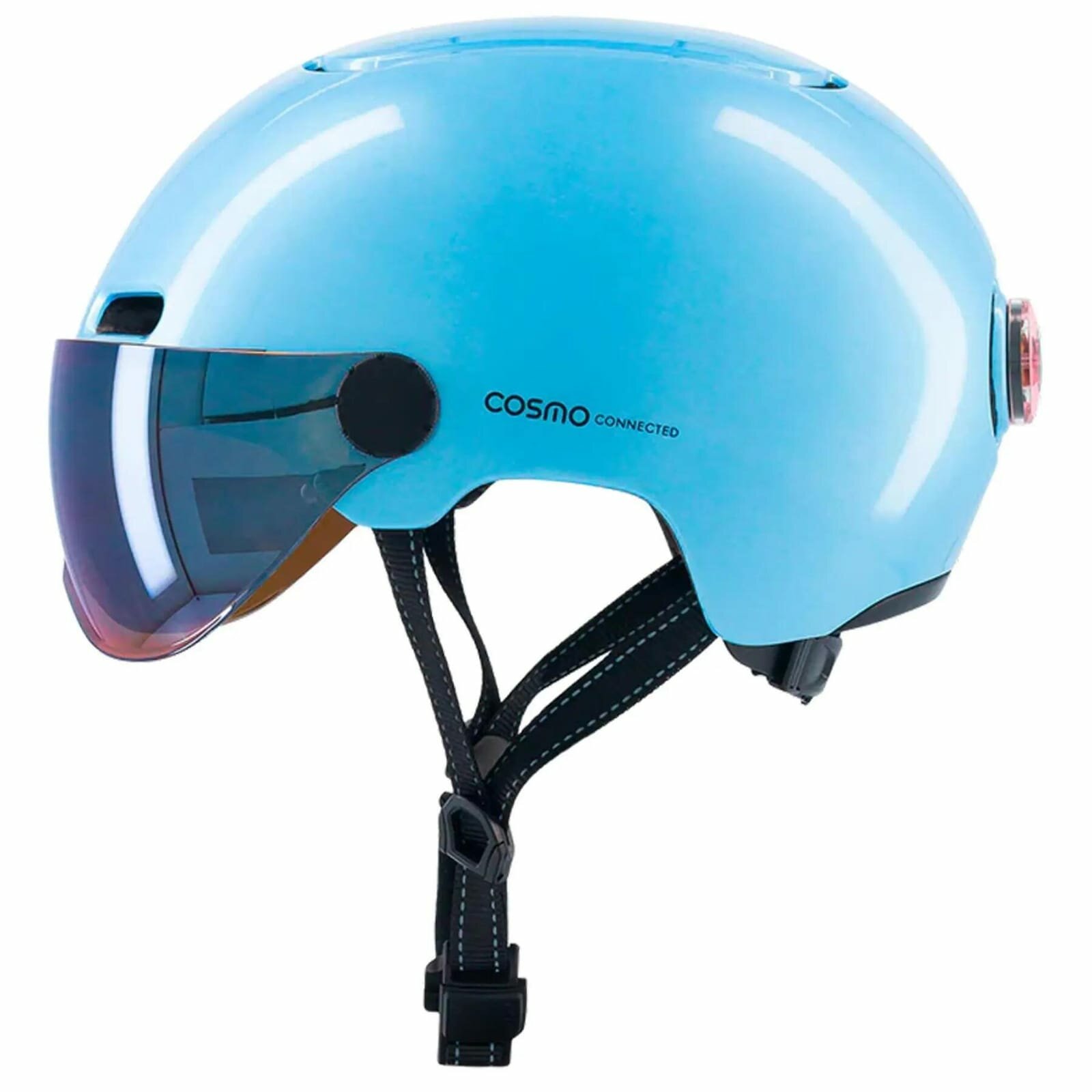 DECATHLON шлем защитный Cosmo Connected Fusion, синий, S/52-56 см