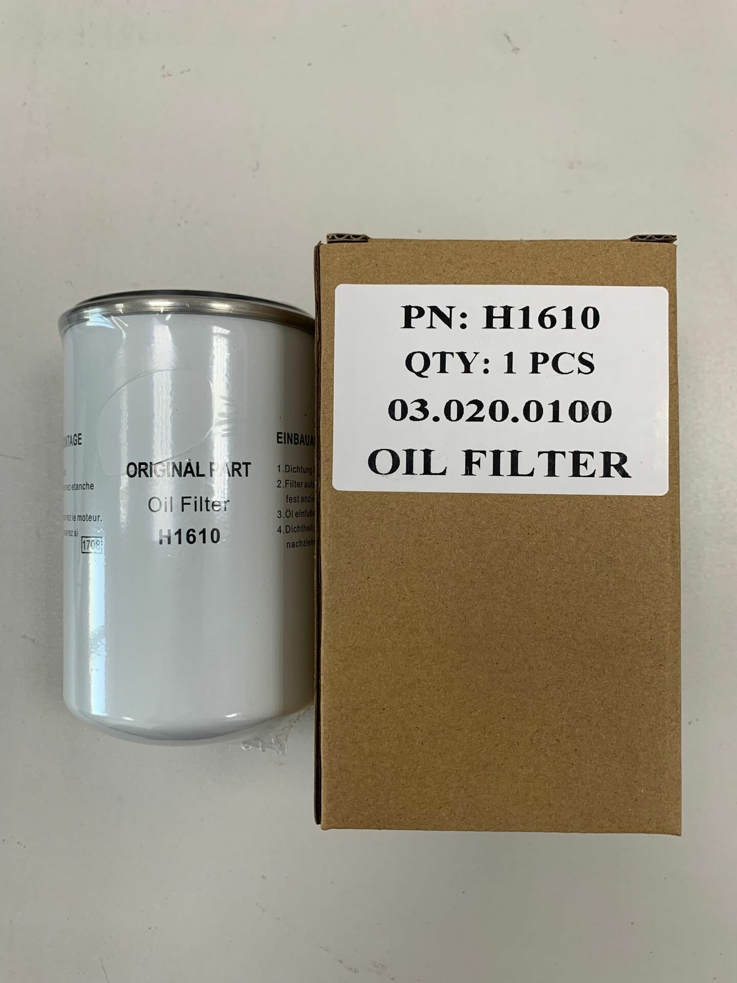 Фильтр масляный арт. H1610-oilfilter, 1 шт.