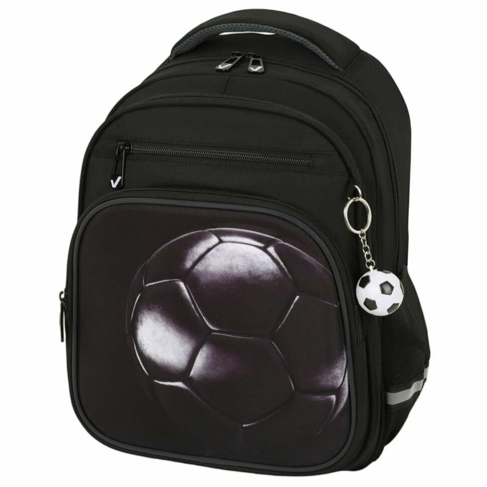 Рюкзак BRAUBERG PROFI, 2 отделения, с брелком, "Leather ball", 3D-панель, 36х27х19 см, 274416, 274416