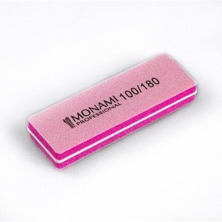 Набор, Monami Professional, Баф прямоугольный мини, 100/180, розовый, 5 шт.