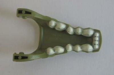 Деталь Lego 13699pb01 Large Figure Head Modified Chima Crocodile Jaw Lower with Teeth Pattern