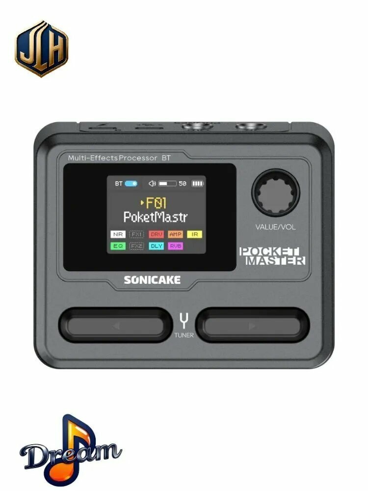 Sonicake Pocket Master Портативная мультигитарная педаль эффектов, более 100 встроенных эффектов