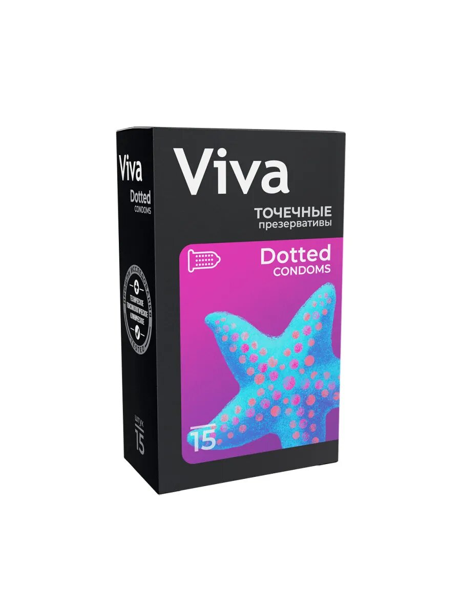 Презервативы VIZIT Dotted точечные 15 шт