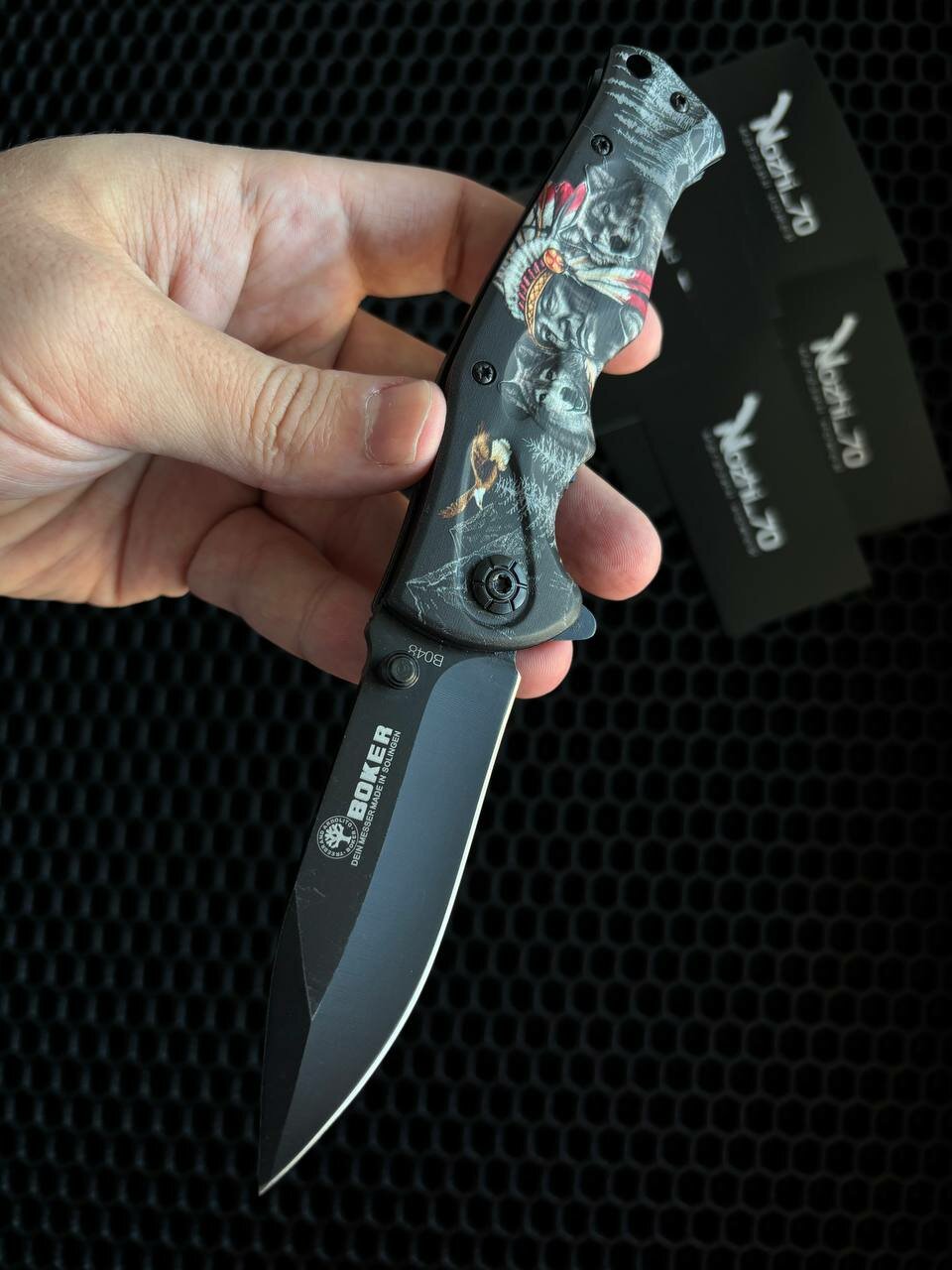 Складной нож Индеец Boker, длина лезвия 8.5 см
