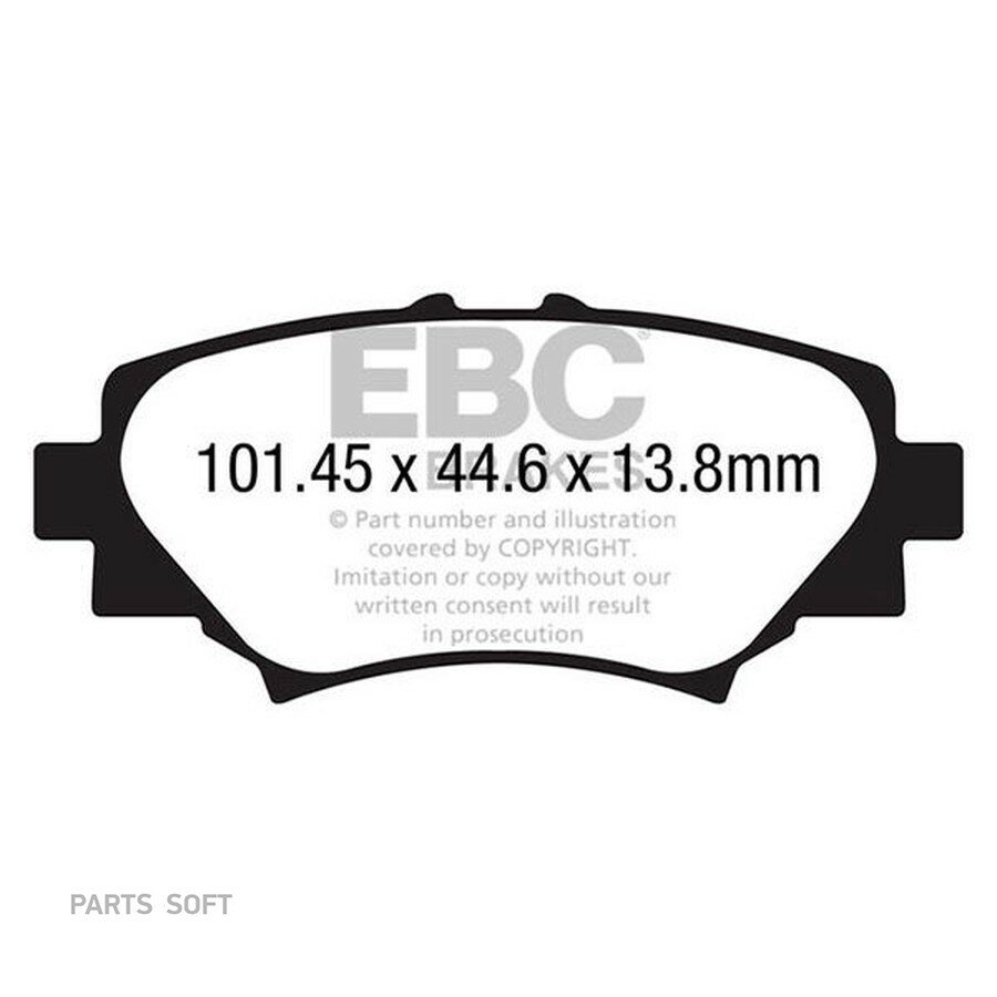 Колодки торм. зад. M3 от официального дистрибьютора, EBC-BRAKES, артикул DPX2186