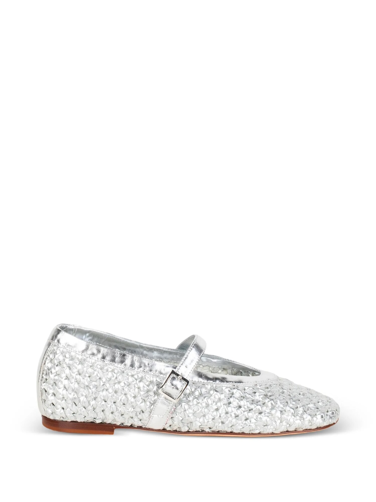 Туфли Woven metallic-finish flat pumps 