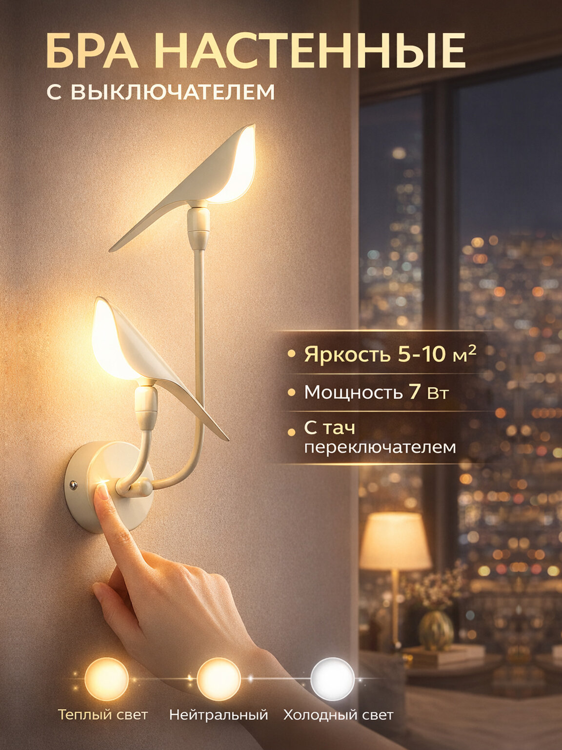 Настенный светильник, LED