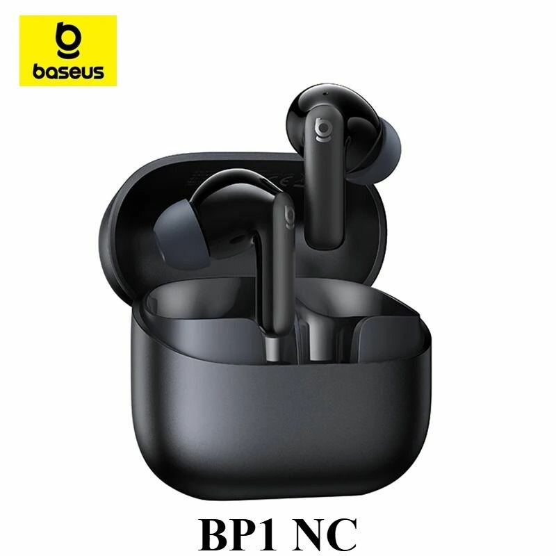 Baseus BP1 NC Наушники TWS Беспроводные наушники Bluetooth 6.0 с гибридным активным шумоподавлением, 4 микрофона, Время воспроизведения 41 час