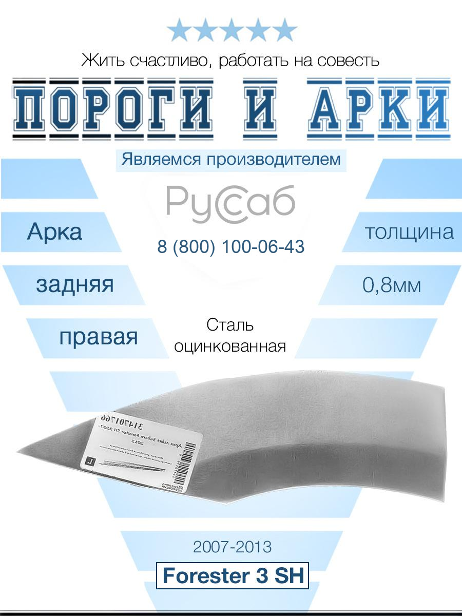 Арка правая для Subaru Forester SH 2007-2013