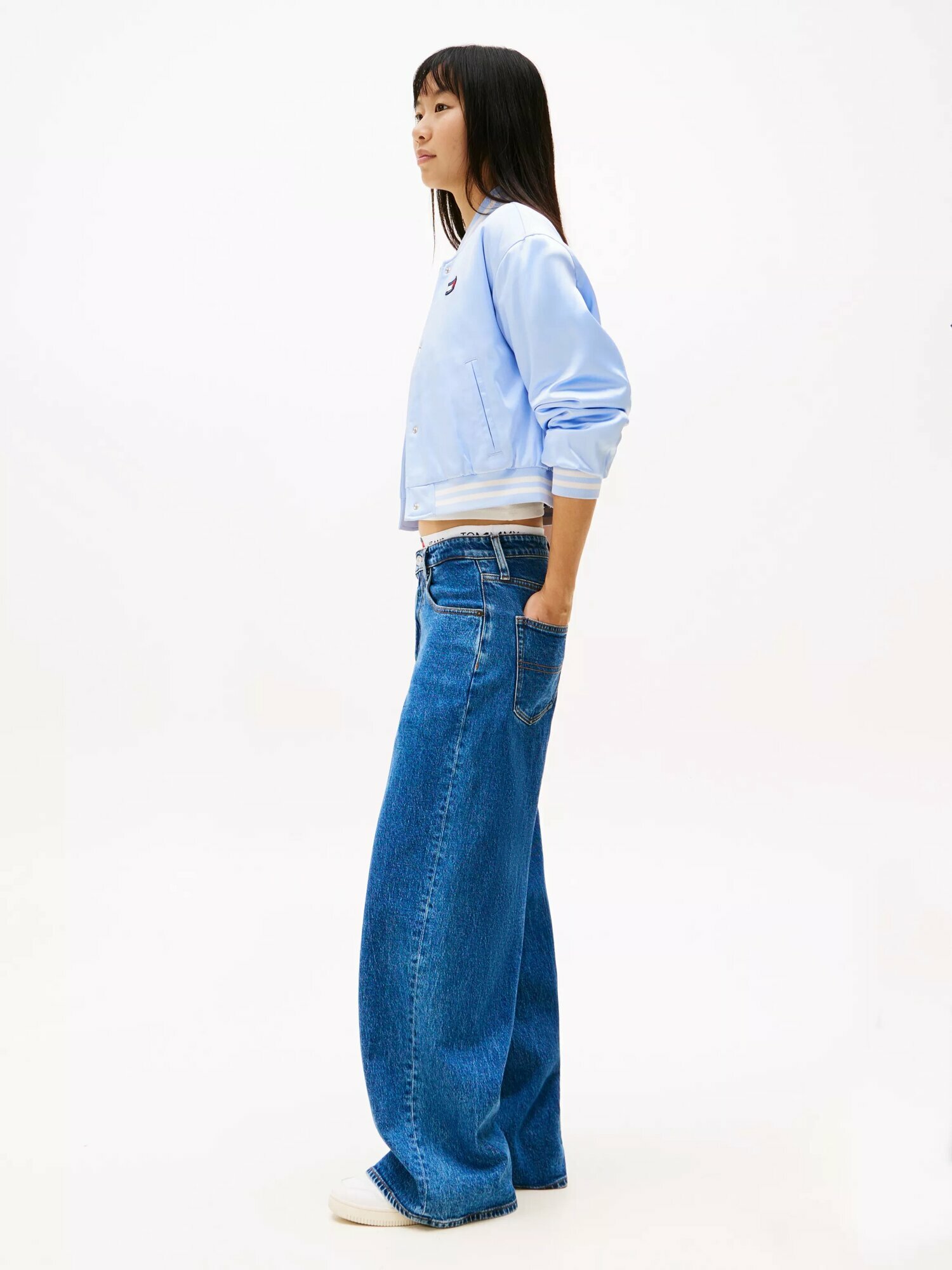 Джинсы мом Tommy Jeans, размер 27/30 JEAN, синий — фото 1