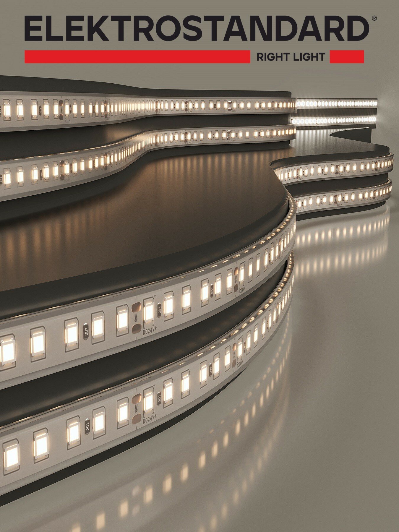Лента светодиодная для бани/сауны Elektrostandard 2835, 24В, 120Led/м, 8 Вт/м, 3000K, 5 м, влагозащищенная, IP68