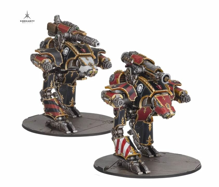 Dire Wolf Heavy Scout Titans (Тяжелые разведывающие титаны Ужасный Волк ), набор для сборки, Legions Imperialis (Epic), Warhammer 30K