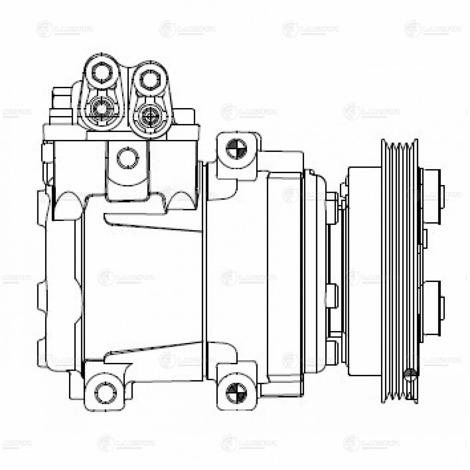 Компрессор кондиц. для а м Hyundai Getz 02- 1.4i 1.6i LUZAR LCAC 0814
