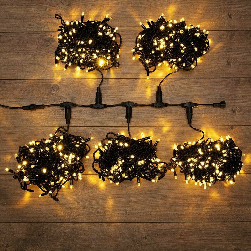 Гирлянда светодиодная "LED ClipLight" 5 нитей х20м 665LED тепл. бел. 50Вт 24В IP65 трансф. в компл. Neon-Night 323-506