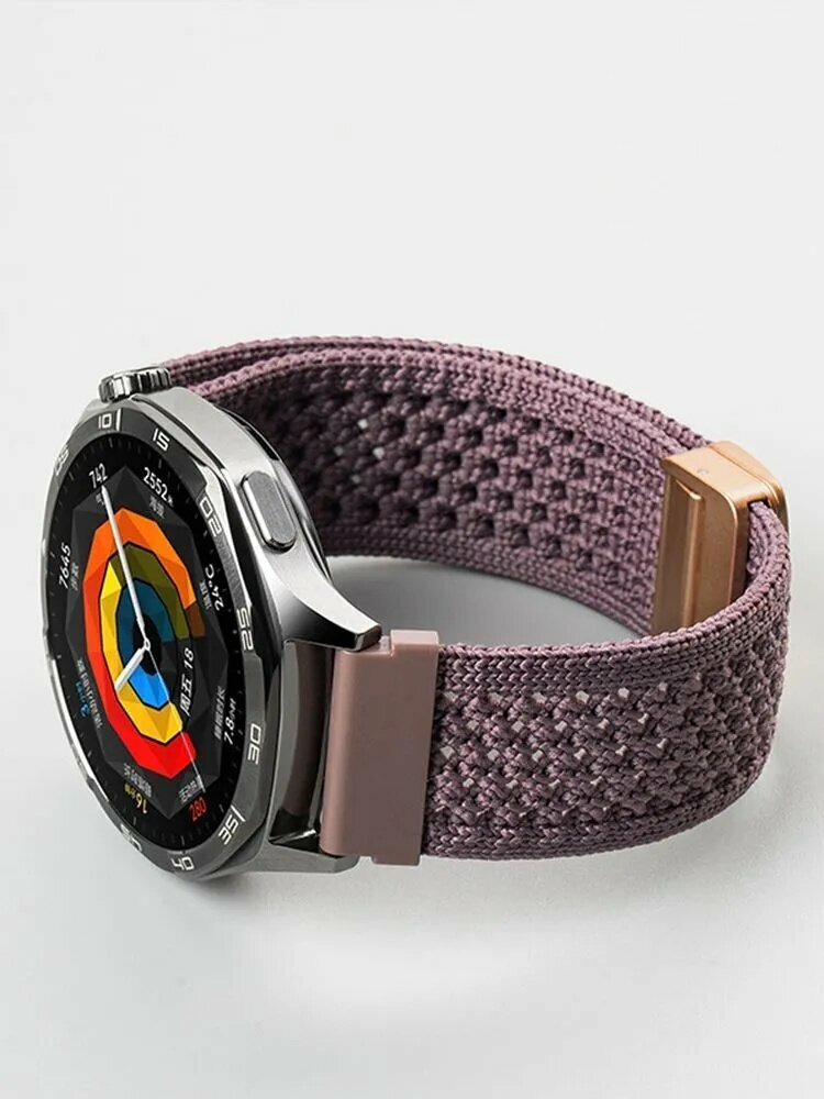 Ремешок 18mm для Huawei Watch GT 6 41мм / GT 5 41мм / GT 4 41мм магнитный нейлоновый, дышащий спортивный ремешок для часов