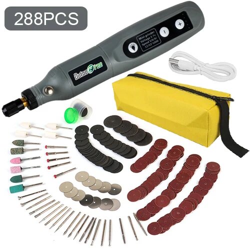 Беспроводная мини-дрель Dremel dutoofree Gray-288PCS