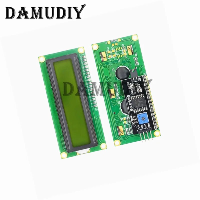 LCD1602 I2C зеленый дисплей 16x2 для Arduino