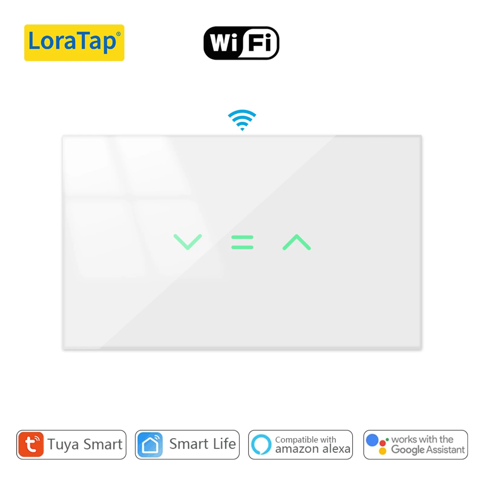 Умный выключатель штор LoraTap White US Standard