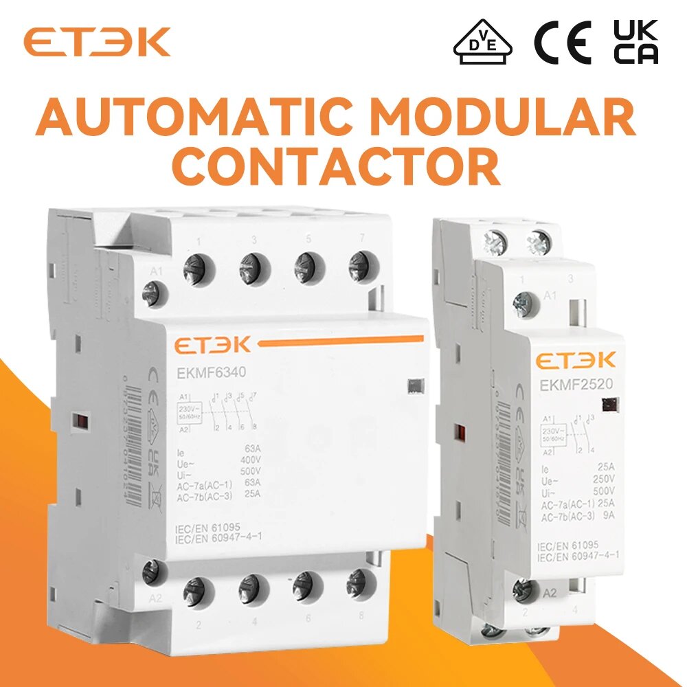 Контактор этек EKMF 2NO, 63A
