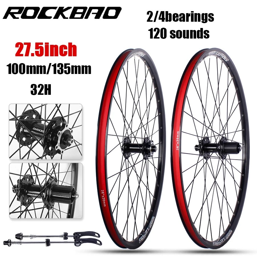 ROCKBAO Колеса MTB 27.5", 100x135mm, 32H