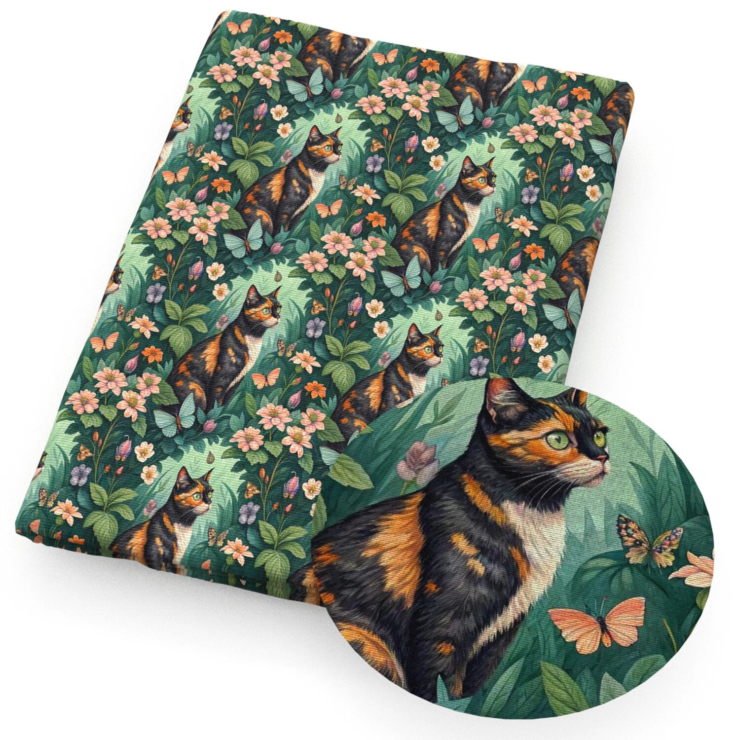 Лоскутная ткань для квилтинга "Бабочка Кот" 50*145 см Pure Cotton, 1292945