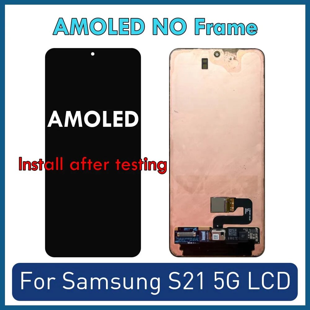 6,2-дюймовый AMOLED-дисплей для Samsung S21 5G SM-G991B без рамки, сенсорный ЖК-экран в сборе, 100% протестированные запасные части