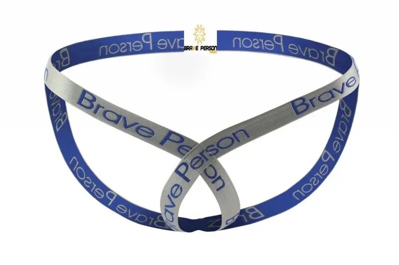 Мужские стринги синие "Brave Person"