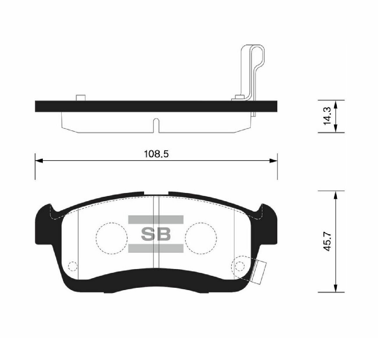 Колодки тормозные дисковые SANGSIN SP1550