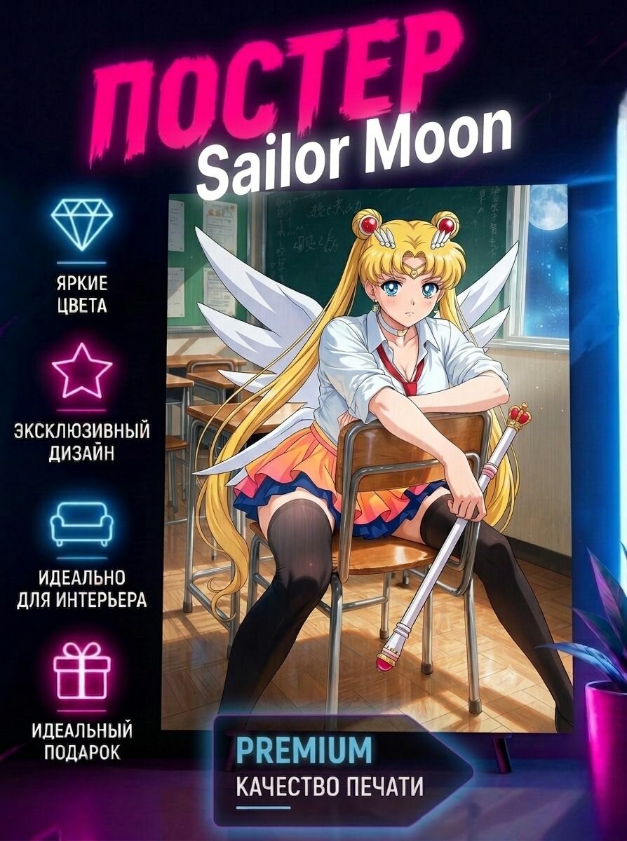 Металлический постер "Усаги Цукино" Sailor Moon A3