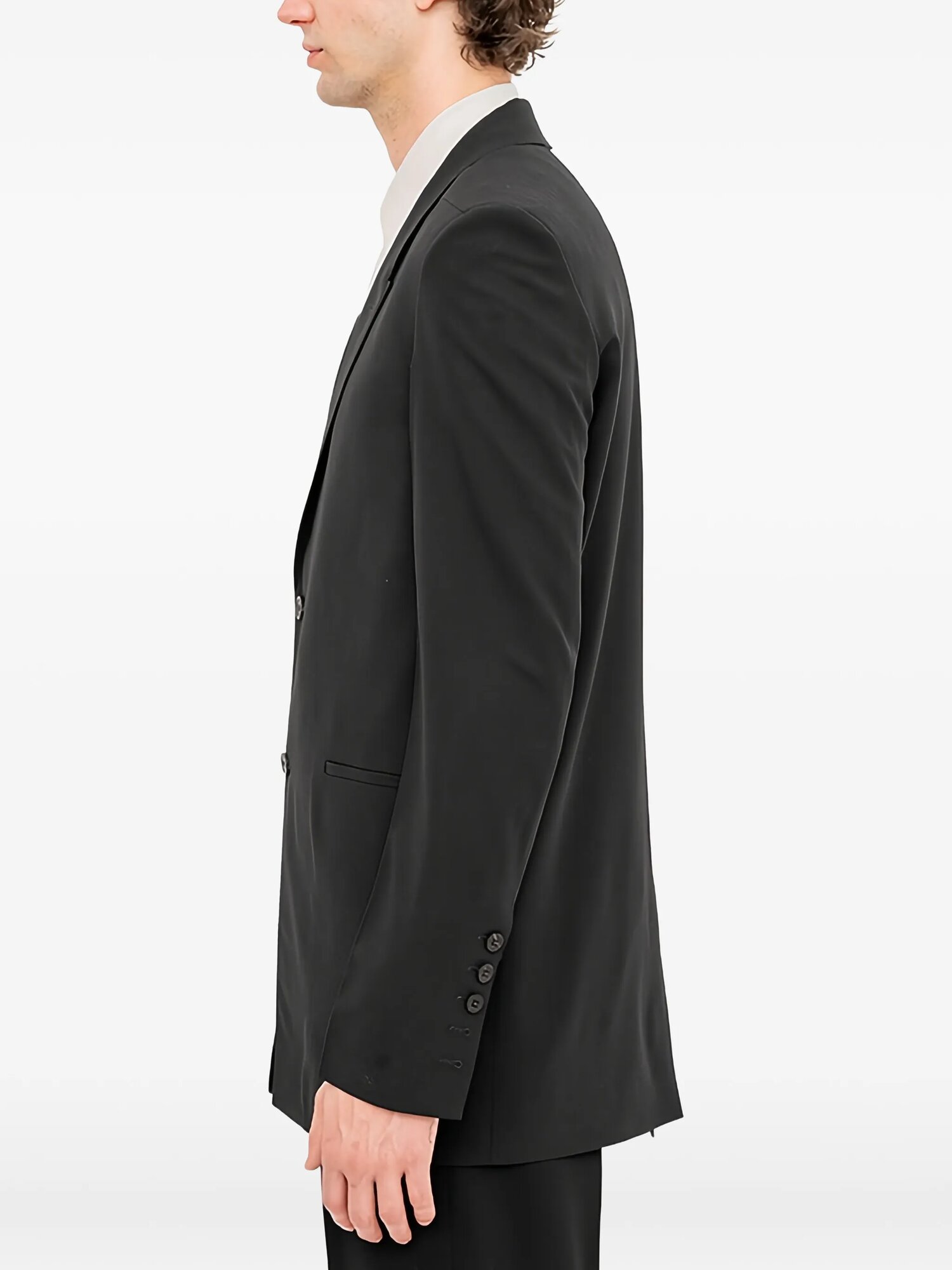 Куртка Rick Owens Concordian button-fastening suit jacket, размер 50, black/black — фото 1