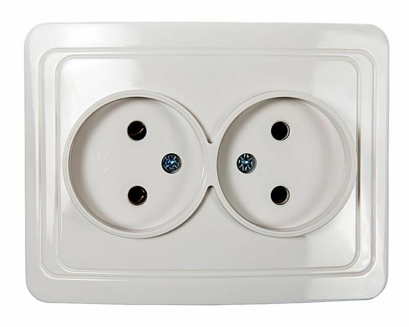 Розетка 2-м СП Classico 2102 16А IP20 бел. ASD / IN HOME 4680005959914