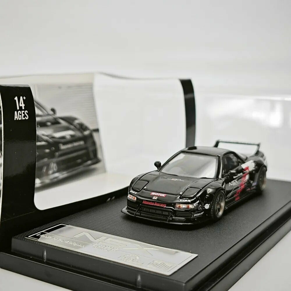 1:64 Хонда NSX NA1 LBWK чёрная литая модель автомобиля из сплава коллекционный подарок