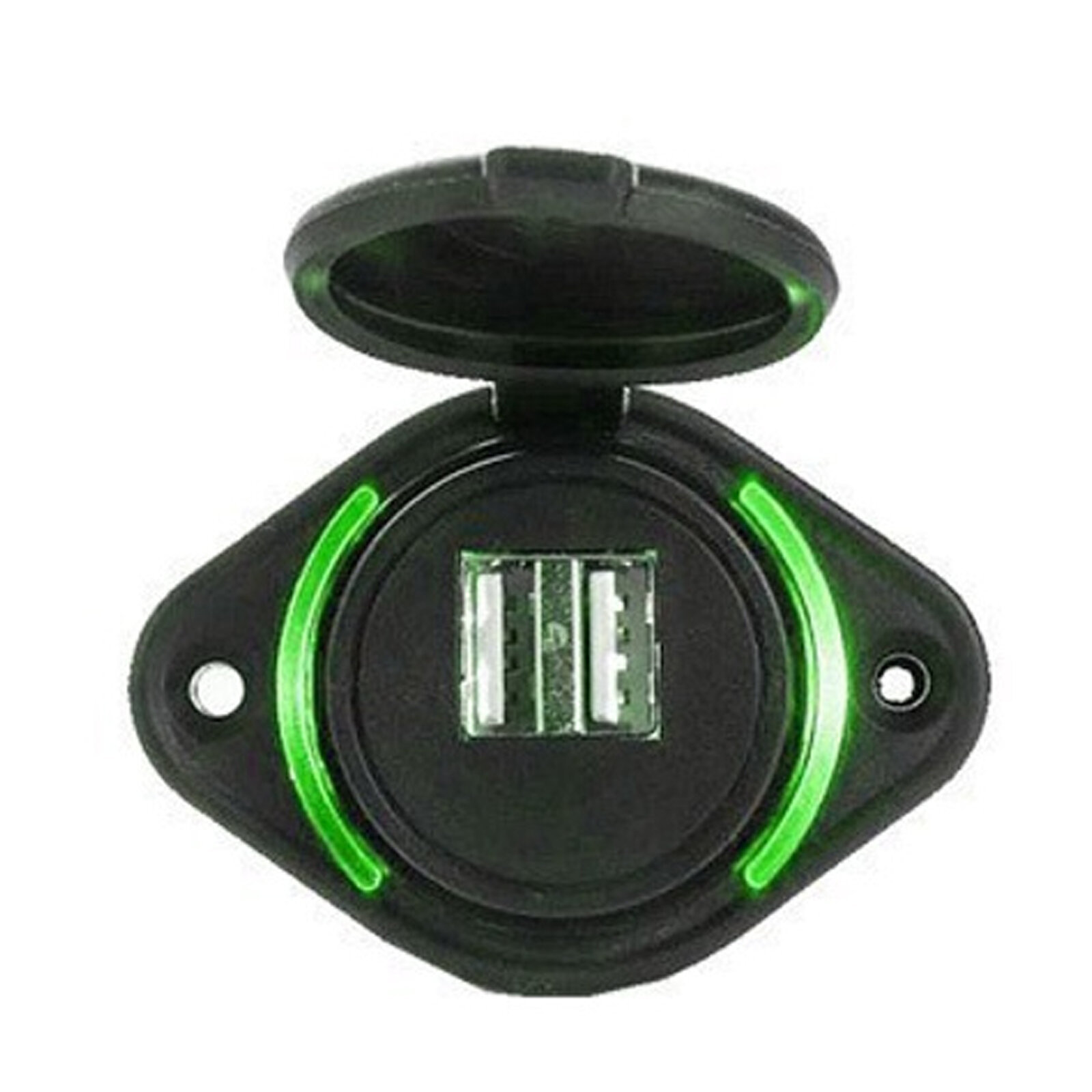 Двойной USB-адаптер 12V/24V 3.1A с водонепроницаемыми
