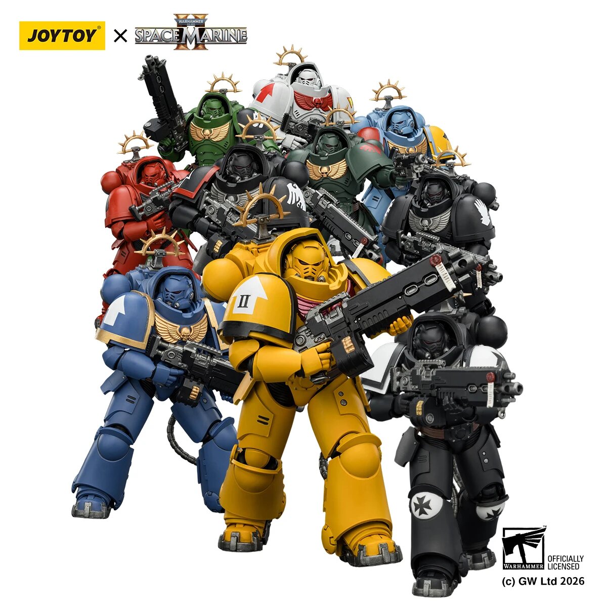 JOYTOY 1/18 Heavy Intercessor Warhammer 40K фигурка Желтый, Heavy Int 10PCS