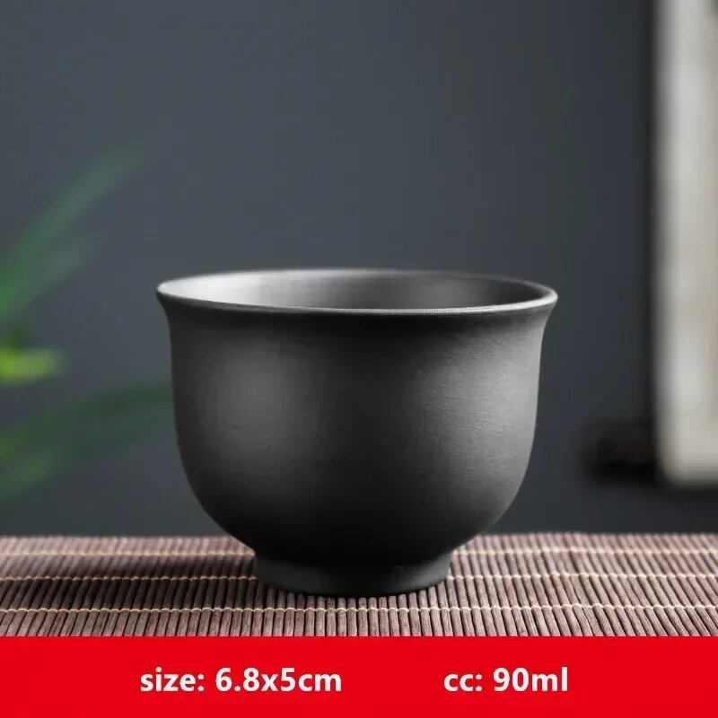 JINGDE TEA SET Набор чашек из фиолетовой глины 4 шт.
