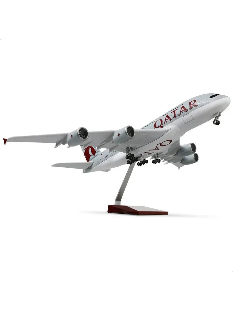 Модель самолёта А380 Катар 1/160 с подставкойПропорциональная модель