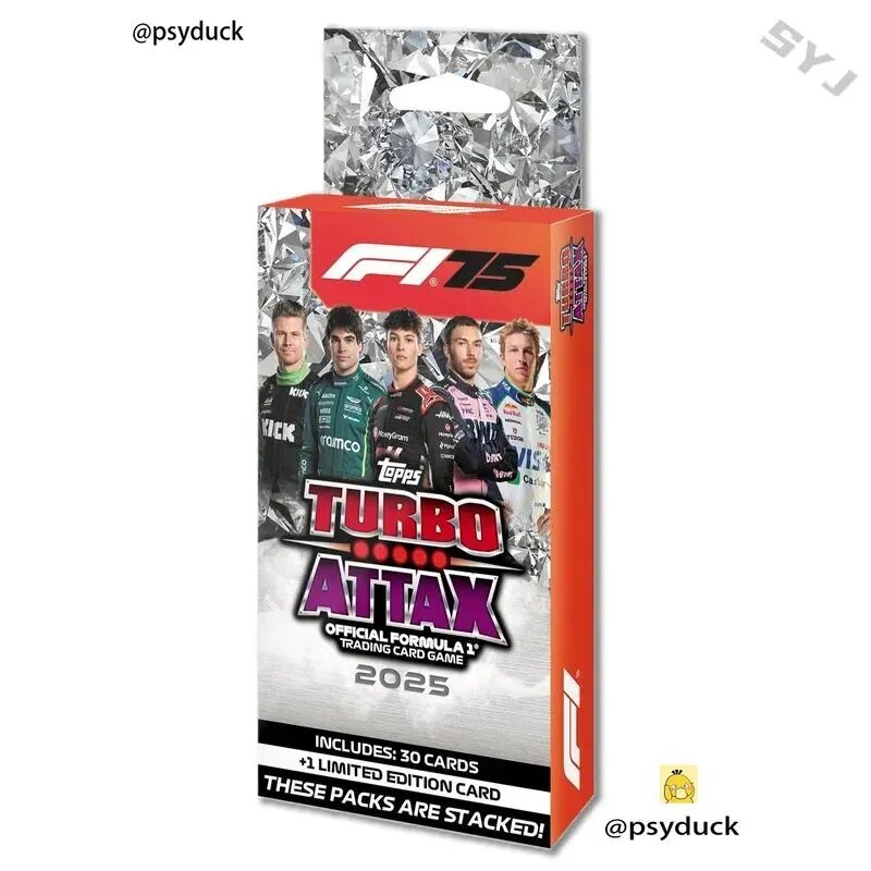 Topps Turbo Attax 2025 - коллекционные карты Формулы-1 с редкими экземплярами