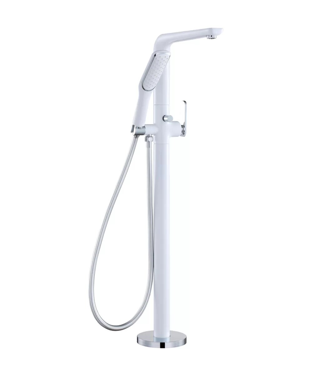 Смеситель напольный для ванны Ganzer GZ52081-F белый/хром