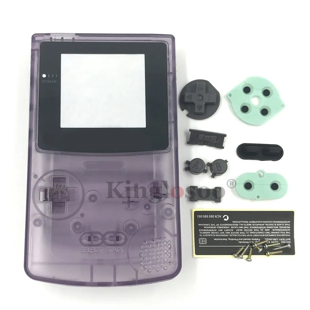 Корпус для GameBoy Color GBC Kinglosoo, фиолетовый Atomic Purple