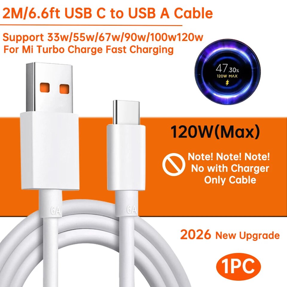 Оригинальное зарядное устройство XIAOMI 17 17T Pro Max 100W Hypercharge для Xiaomi Only 2m cable