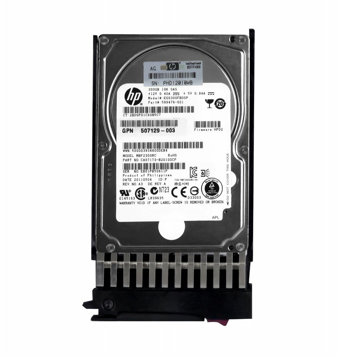 Жесткий диск HP 300Gb 10000 SAS 2.5" HDD CA07173-B20100CP