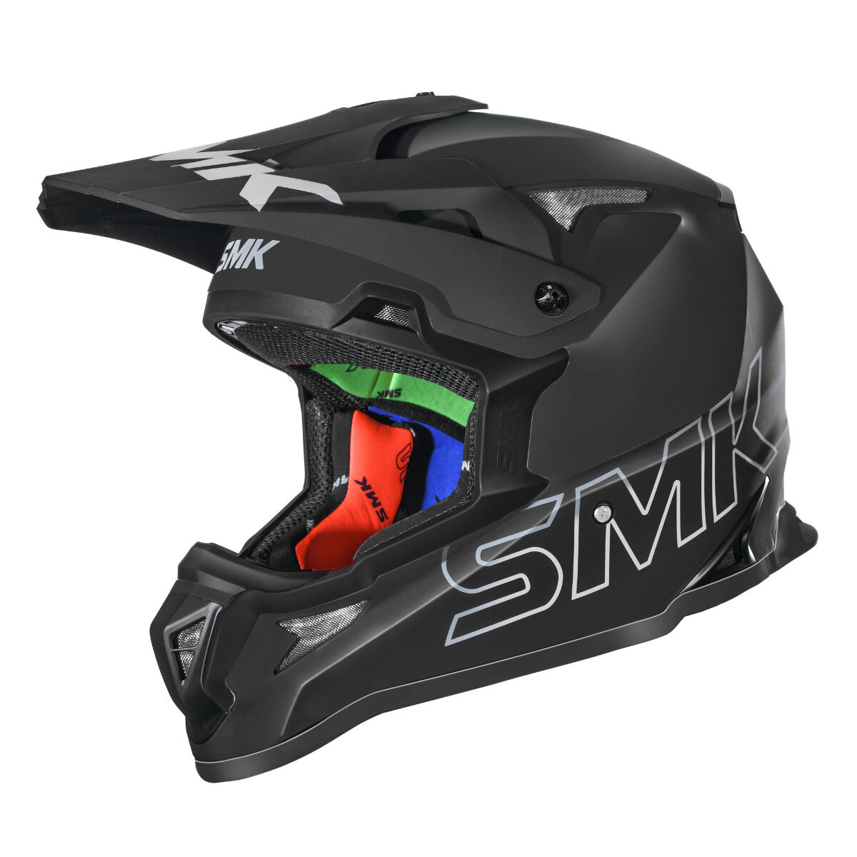 SMK Мотошлем Allterra, цвет Черный Матовый Matt Black MA260, Размер XL